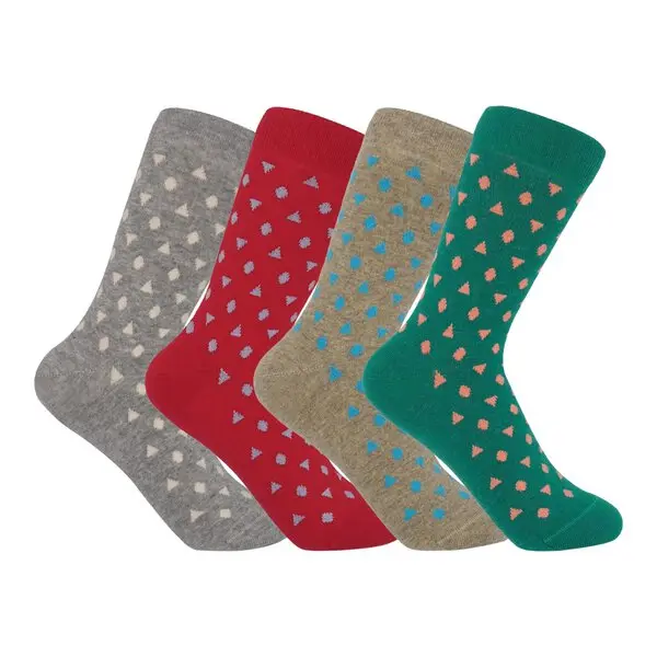 PEPER HAROW - MADE IN ENGLAND Confetti ’s Socks – Bundle - Beige/blue/gray/red