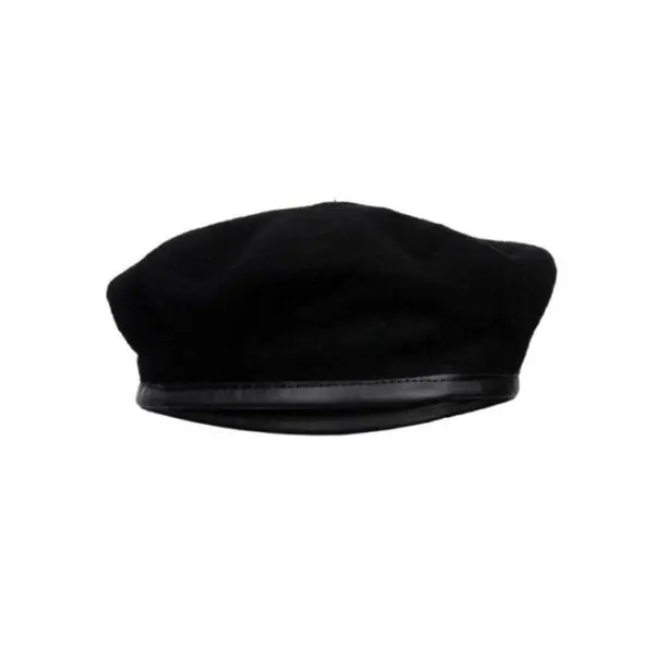 DAVID WEJ Wickliffe Wool Beret - Black