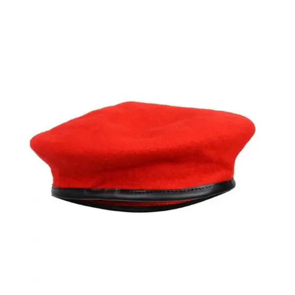 DAVID WEJ Wickliffe Wool Beret - Red