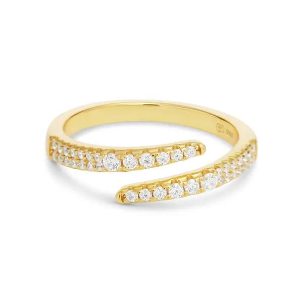 ESTERAH Wrap Crystal Pavé Ring - Gold