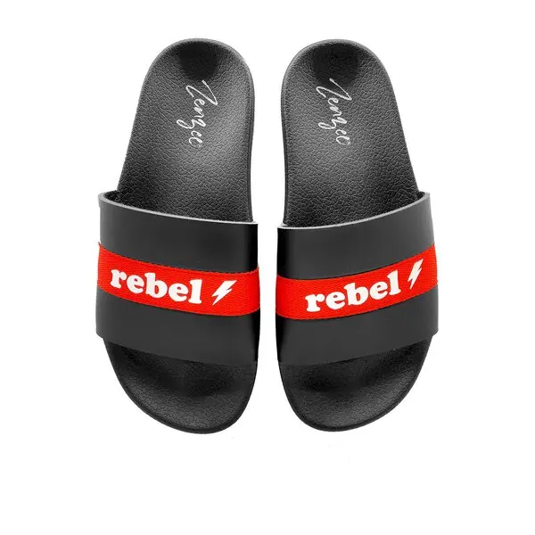 ZENZEE Red / White / Black Rebel Rebel Slide Sandals - Red/white/black