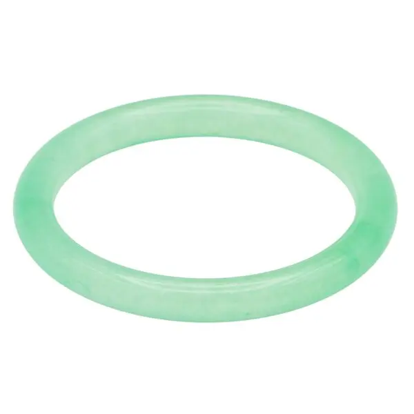SEREE Blue / Green Pond Cyan Skinny Round Jade Stone Bangle - Blue/green