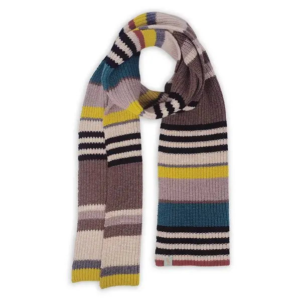 OTTO & SPIKE Blue / Neutrals / Red Scarves Luscious Oxblood Red - Blue/red