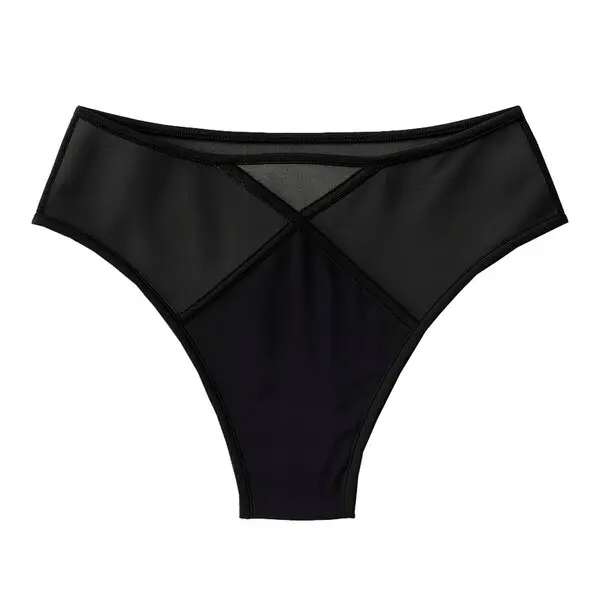 ZELF INTIMATES Stella High Waist Panty Recycled - Black