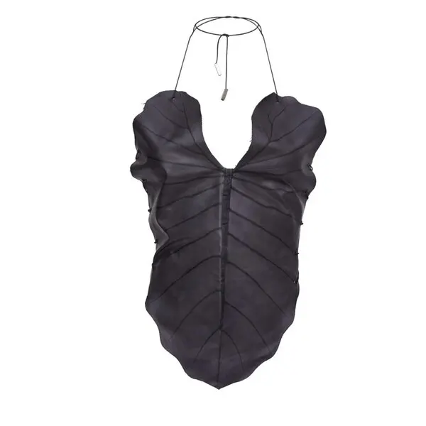 SARAH REGENSBURGER Leaf Top - Black