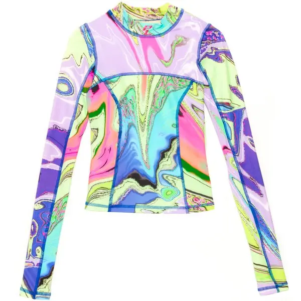 PALOMA LIRA Galaxy Lycra Top - Blue