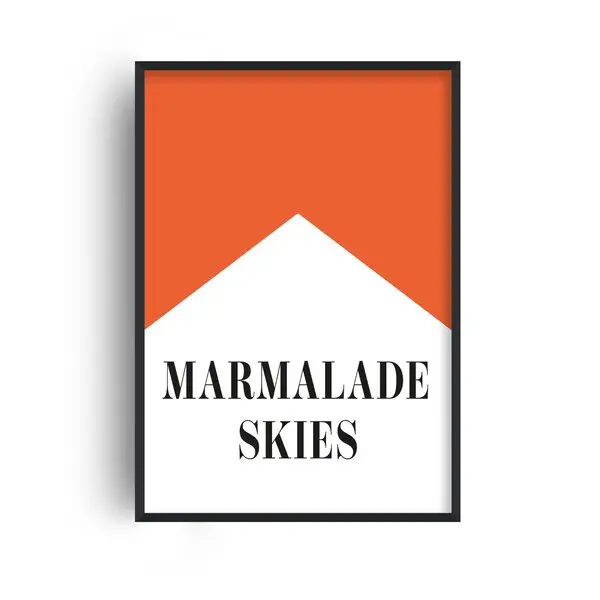 FANCLUB Marmalade Skies Retro Music Giclée Art Print - Orange