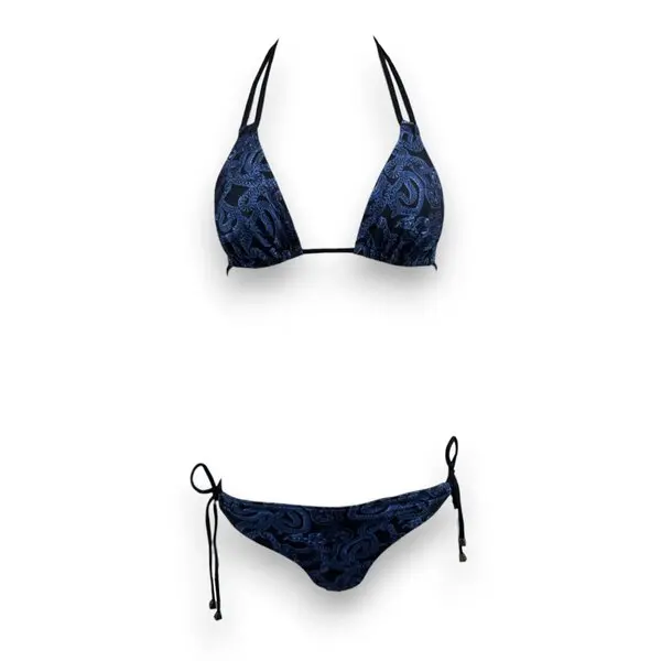 MONZLAPUR NEW YORK Black / Blue Serpent Bikini Black X Blue - Black/blue