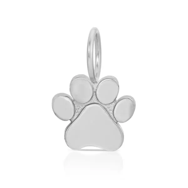 Maya Brenner Designs Charm Pendant Paw White Gold