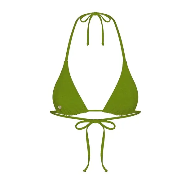 MARQUISE SWIM Bikini Top Shiny Canvas String Jungle - Green
