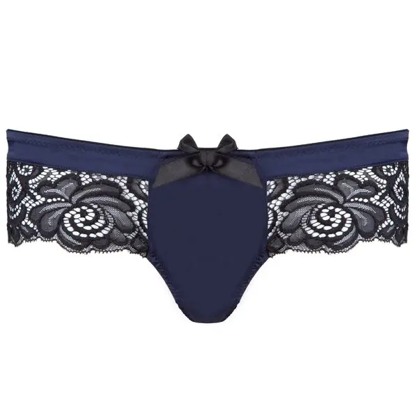 EMMA HARRIS Signature Navy Skirted Brief - Blue
