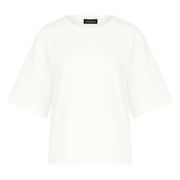 CONQUISTA Oversized Mercerized Cotton T-shirt With Elbow-length Sleeves - White