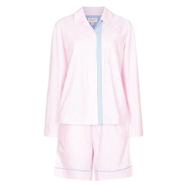 NOLOGO-CHIC Stripe Stock Set Shorts Pj Cotton - Pink