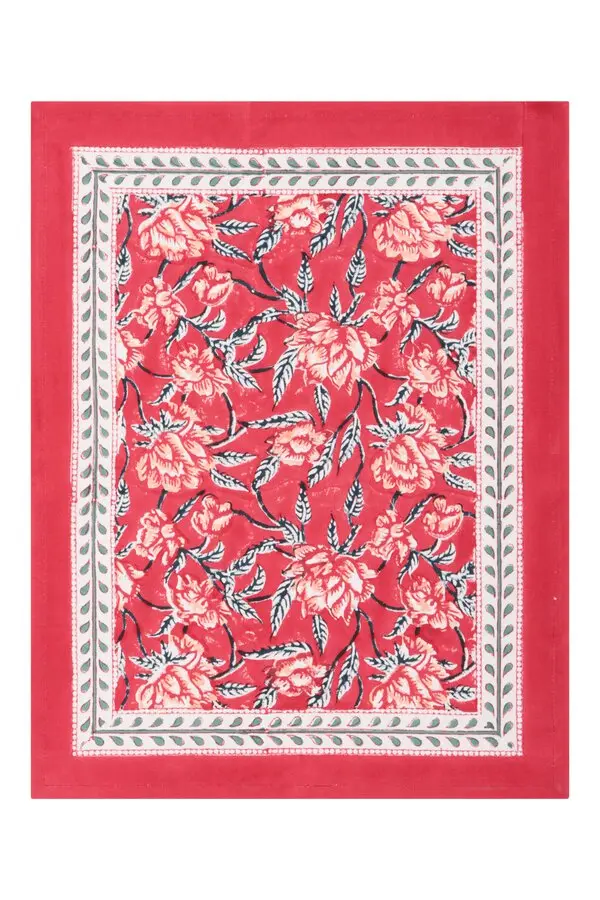 NOLOGO-CHIC Borde Place Mat Cotton - Red