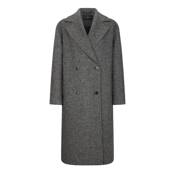 TRIONA Black / Grey Black & White Ciara Oversized Coat - Black/grey
