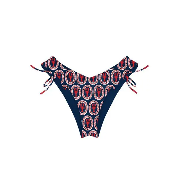 BLACKBOUGH SWIM Sophia Ruched Cheeky Bottoms / Lobsta - Blue