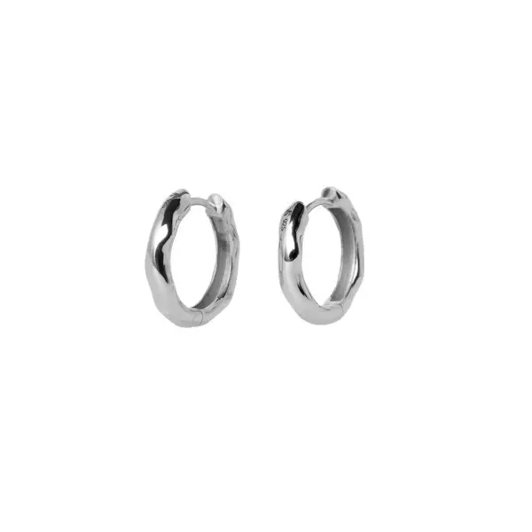 SEROTONIN COMPLICE Hoop Earrings - Silver