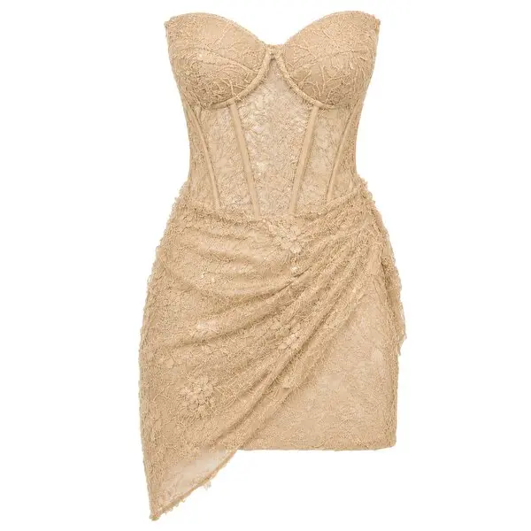 ANGELIKA JOZEFCZYK Neutrals Mini Lace Dress Catrice - Beige