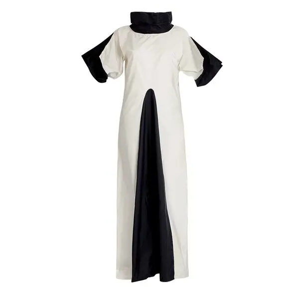 BIANCA POPP Black / White Space Nun Dress In Black And White Taffeta - Black/white
