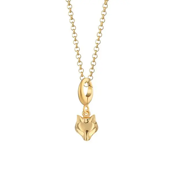 LILY CHARMED Plated Fox Charm Necklace - Gold