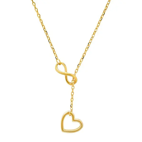 KYLIE HARPER Infinity Heart Y Necklace - Gold