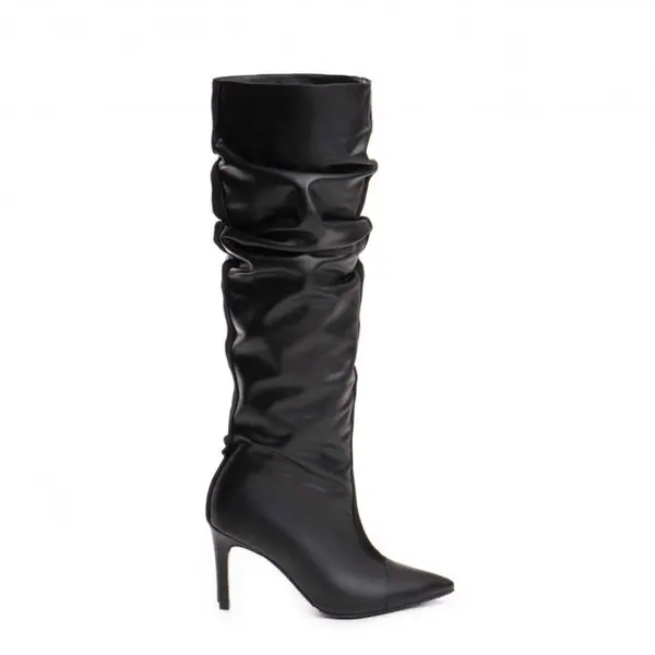 THE 5TH ELEMENT Dune Ruched High-heel Boots - Black