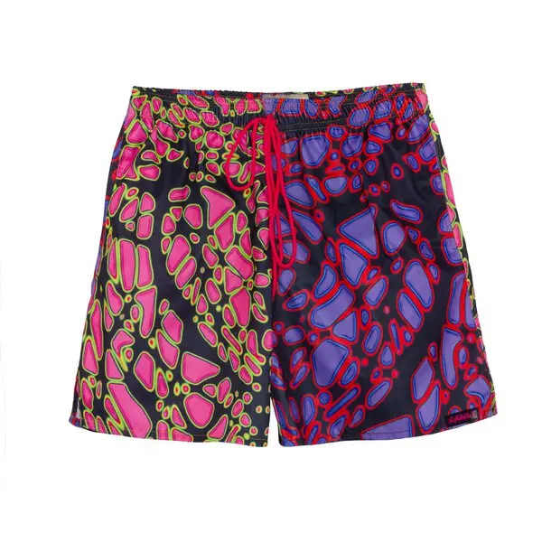 PALOMA LIRA Red And Volt Web Armor Shorts - Pink