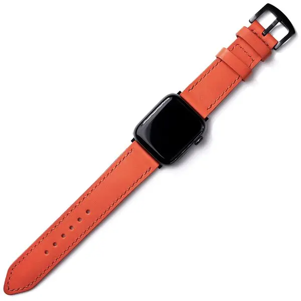 ROARCRAFT Apple Watch Ultra Custom Made Leather Watch Strap - Orange