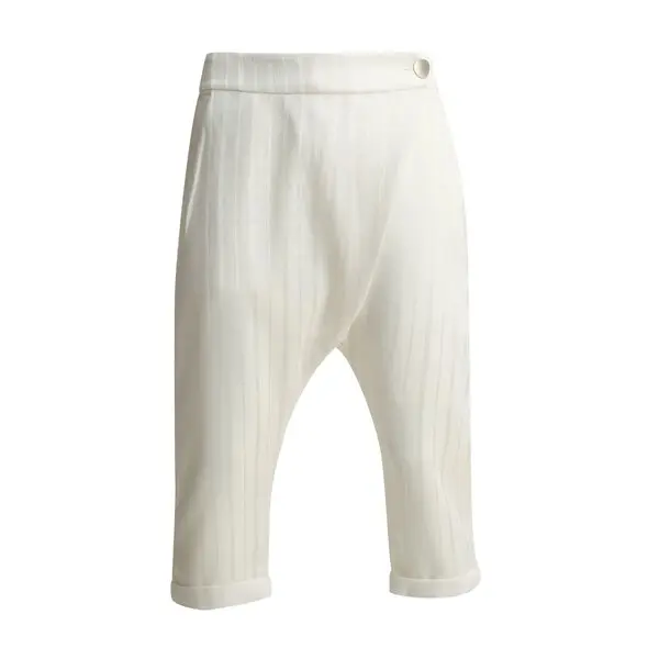SMART AND JOY Satin Trim Capri Tailored Pants - White