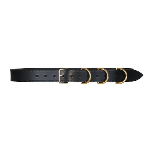 HAUTE CUIR Neia Waist Leather Belt - Black