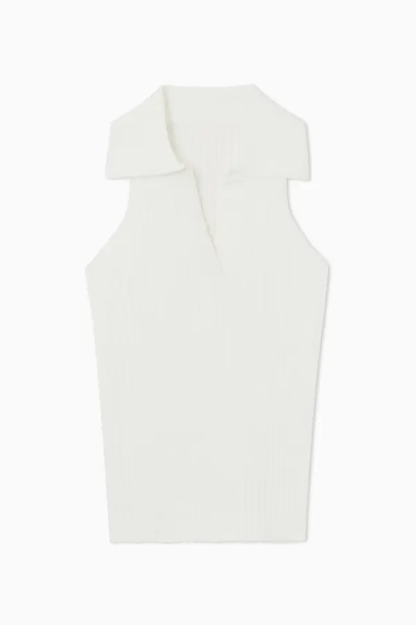 VICTORIA PAULSEN Heath Knit Polo - White