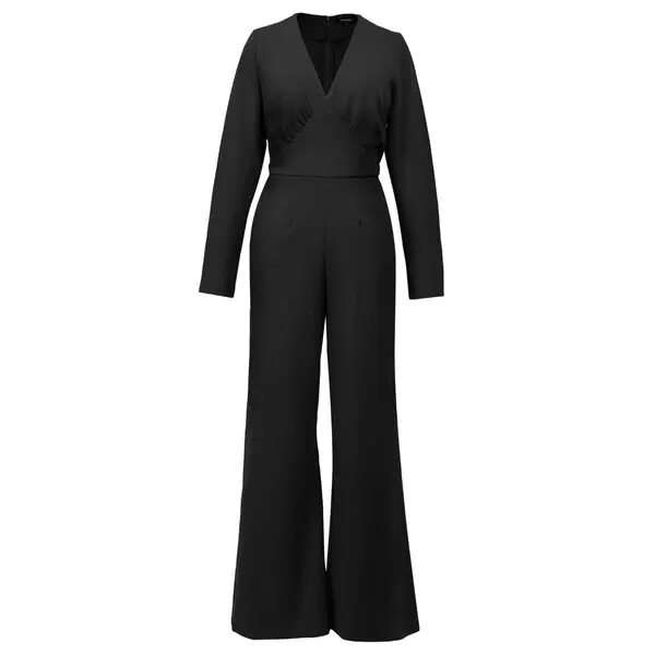SMART AND JOY V-cleavage Jumpsuit - Black