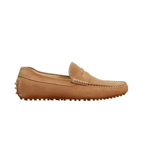 Jack Erwin Parker Driving Loafer Camel Suede - Brown