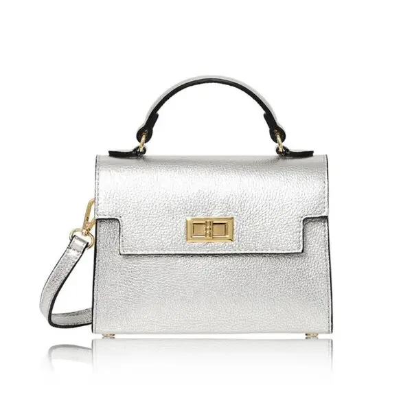 BETSY & FLOSS Forli Top Handle Handbag - Silver
