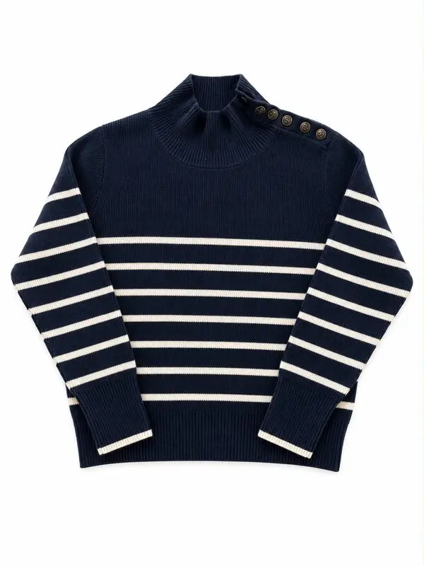 MAISON LOINTAINE Pure Prestige Cashmere Breton Stripe Sweater