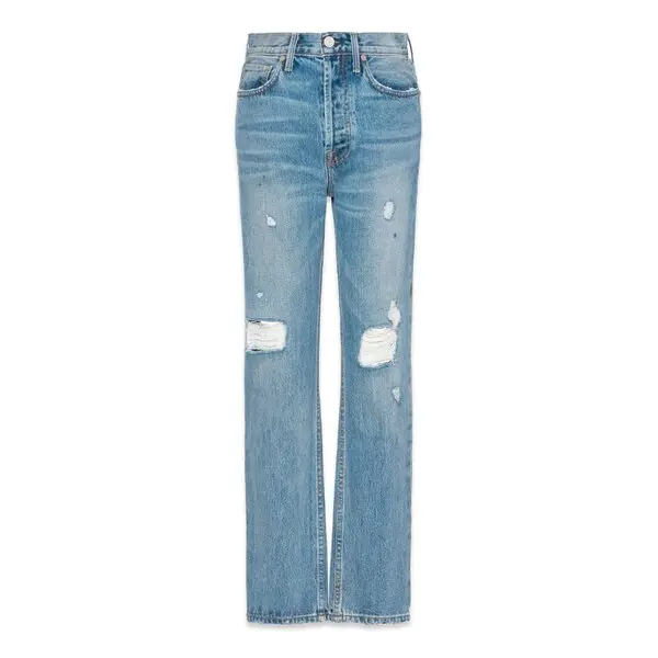 NOEND Astoria High Rise Straight Crop Denim In Carpenter - Blue