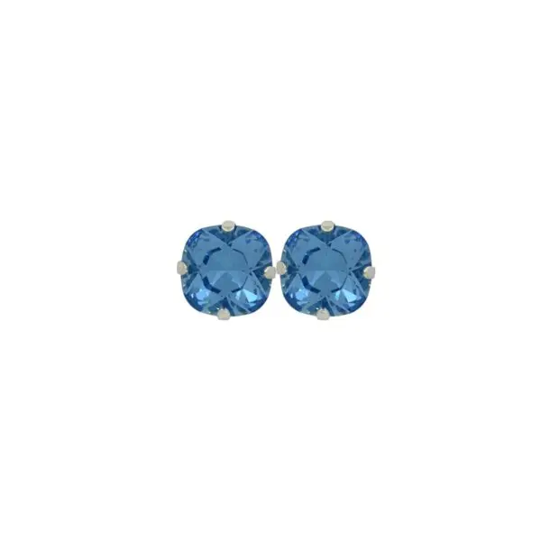 VICKISARGE The Large Stud In Platinum - Blue
