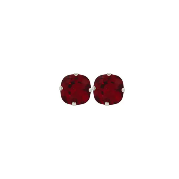 VICKISARGE The Large Stud In Platinum - Red