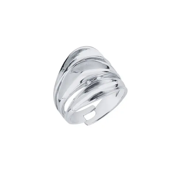 LINYA JEWELLERY Triple Amorphous Ring - Silver