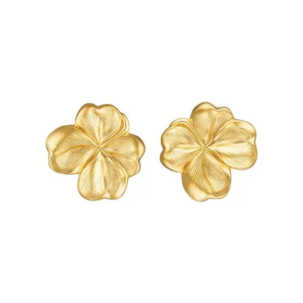 STEPHANIE BROWNE AUSTRALIA Clover Earrings - Gold