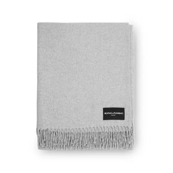 HEATING & PLUMBING LONDON Love Stories Cashmere Blanket Light - Grey