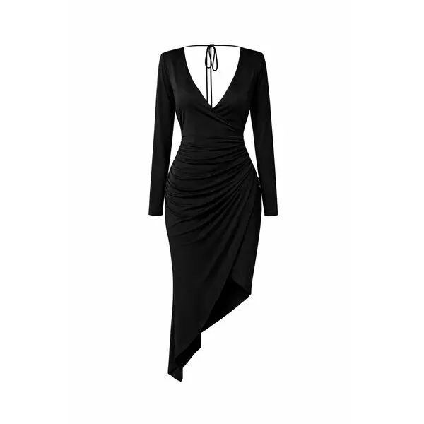 MONICE LONDON Coco Blazer Style Midi Dress - Black