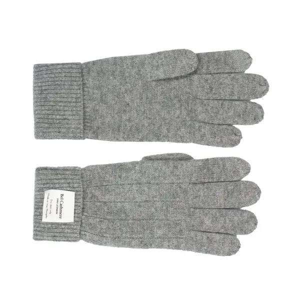 BEL CASHMERE S Double Cuff Gloves - Grey