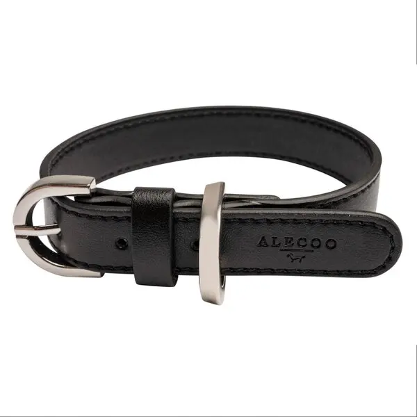 ALECOO Classy Dog Collar Silver - Black