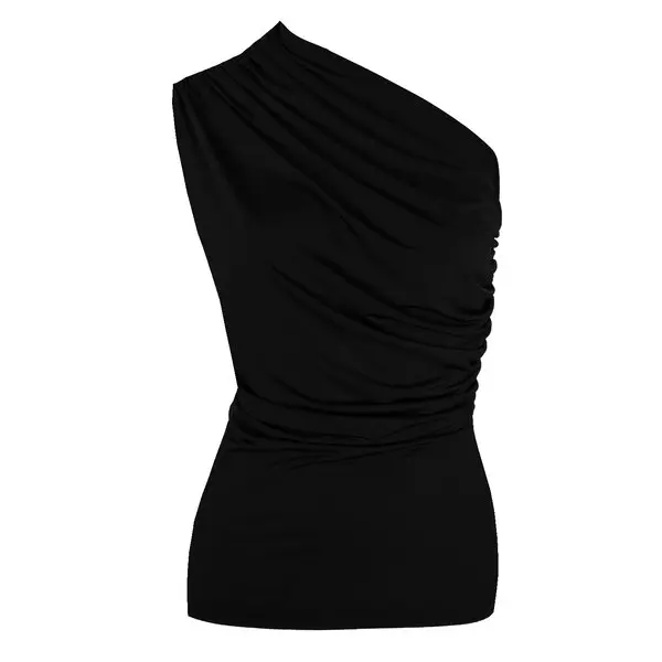 ME & THEE Popular Opinion One Shoulder Top - Black