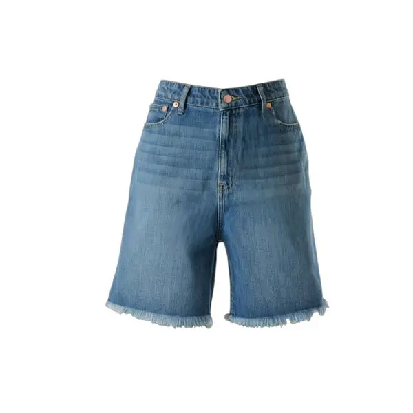 HER & GLORY Regina Wide Leg Short In Empire Indigo - Blue