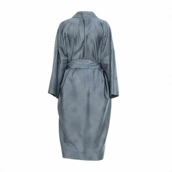 DECOFLUX HOME Cotton Sateen Kimono Robe Mirage - Grey