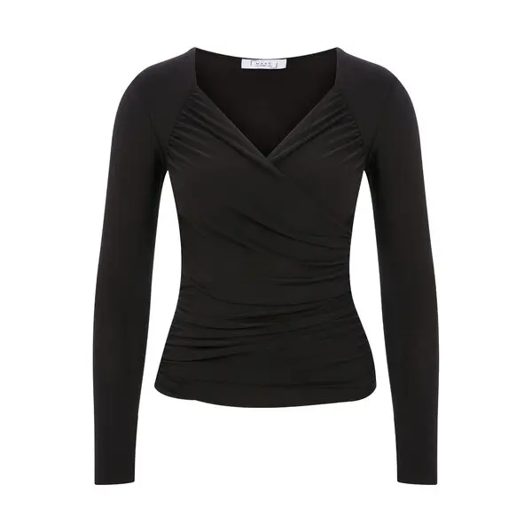MAAN ISTANBUL Folds Detail Blouse Wild Bella - Black