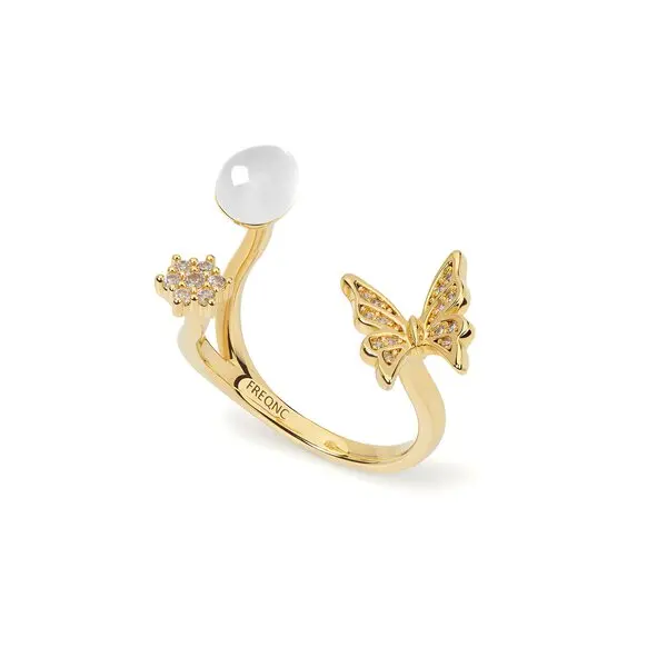 FREQNC ATELIER Butterfly Ring - White