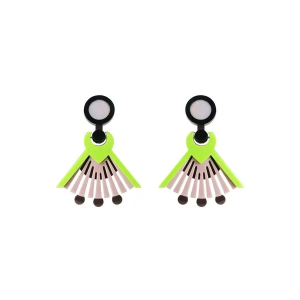 GISSA BICALHO Handmad Acrylic Earring Araça - Pink